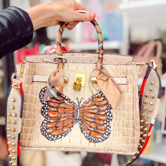 ANCA BARBU | Bags | New Anca Barbu Bianca Croc Bag In Rose Gold ...